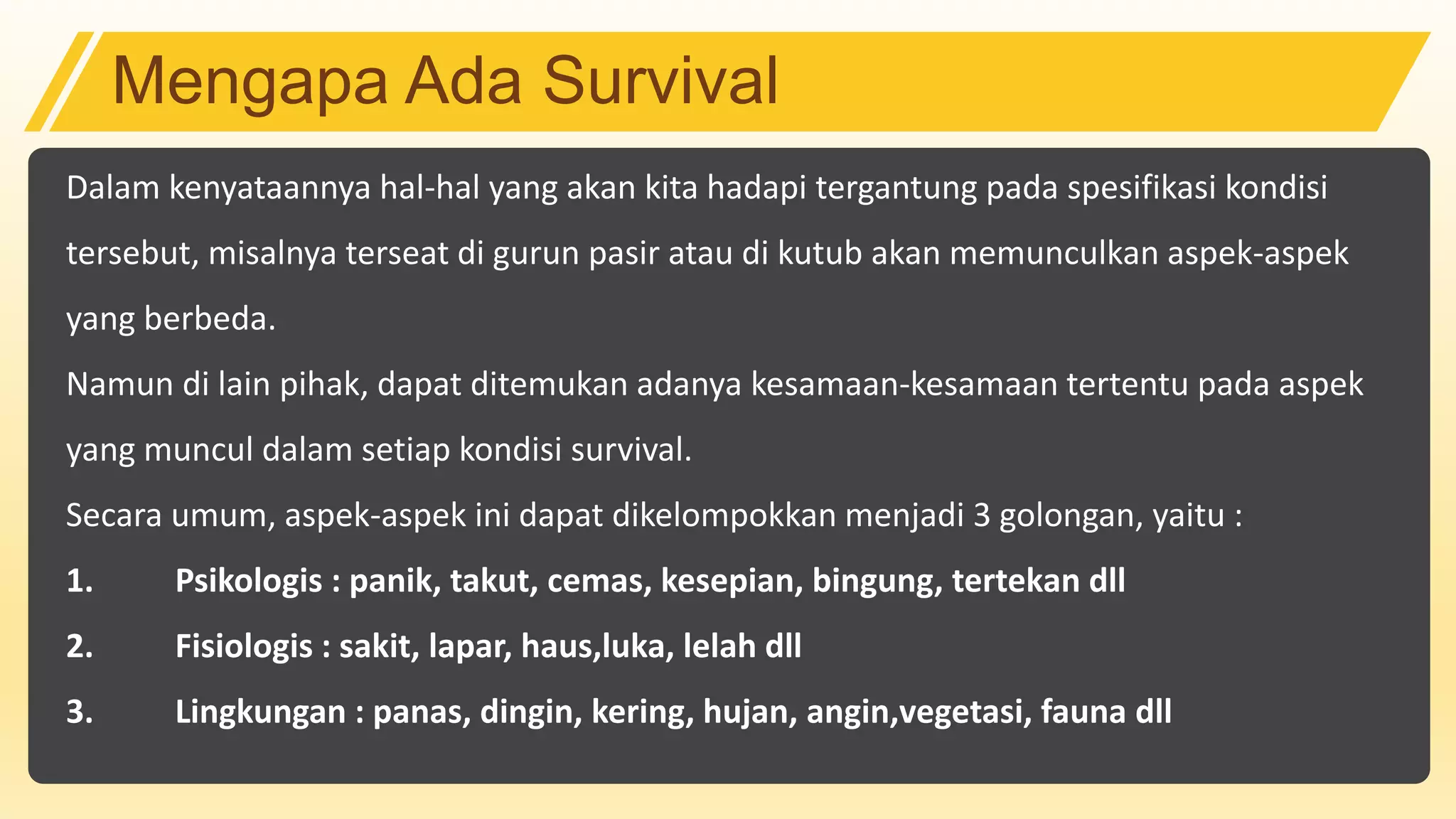Pengetahuan Dasar Materi Survival MAPALA ZARADIKA | PPTX