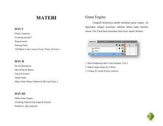 Three Days Making Android Game (with Flash) DAY 3 | PDF