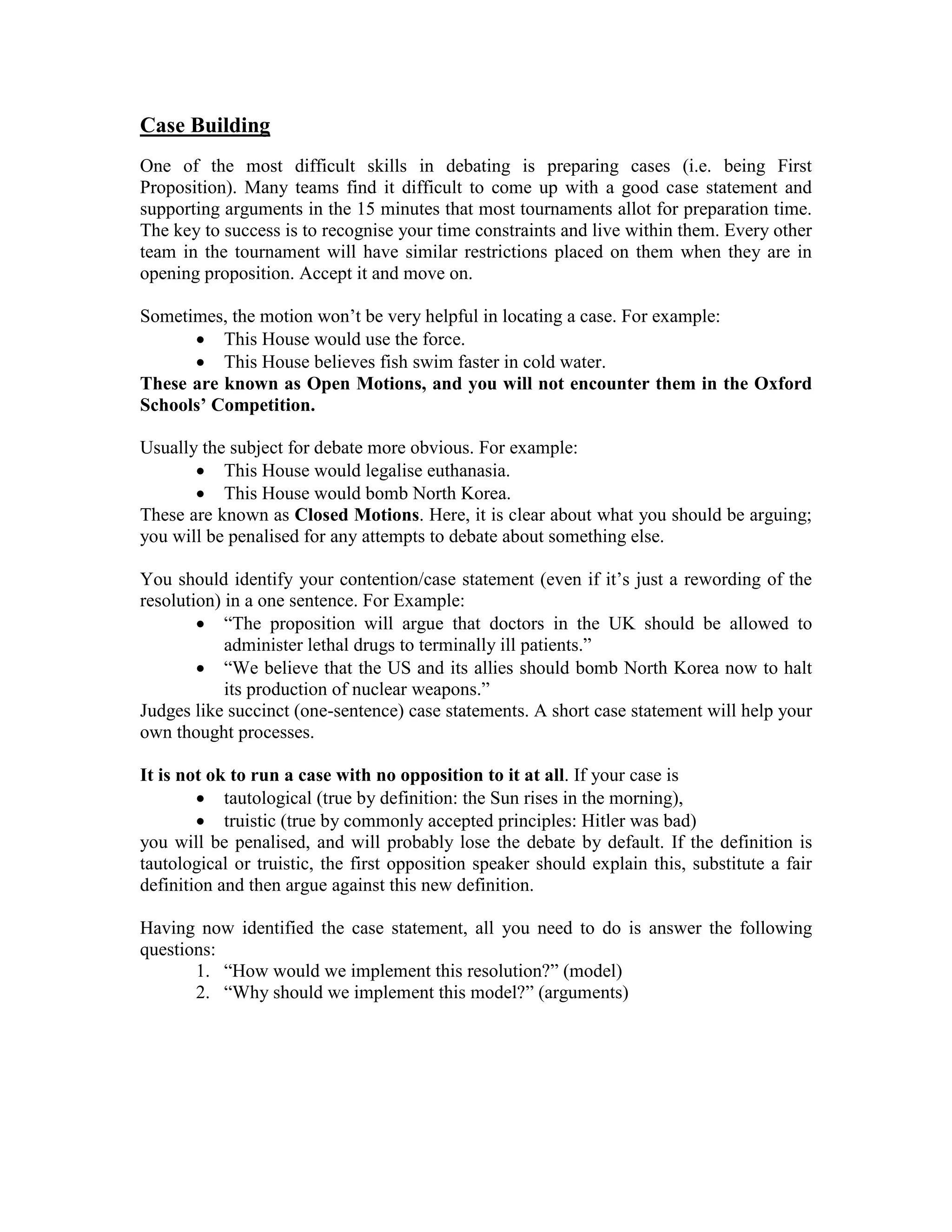 Materi debat 1 | PDF