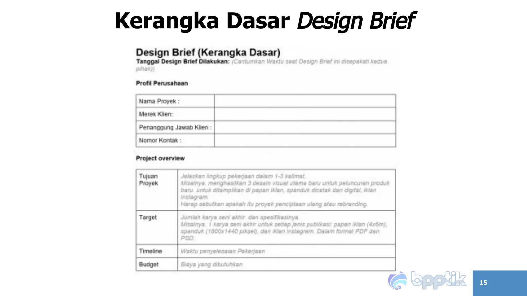 materi desain brief dkv kelas XI desain komunikasi visual | PDF