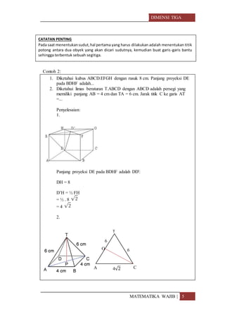 Materi Dimensi tiga (SMA) | DOCX