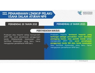 Pengaturan NPB dan LPK dalam Permendag No 21 Tahun 2023 | PDF