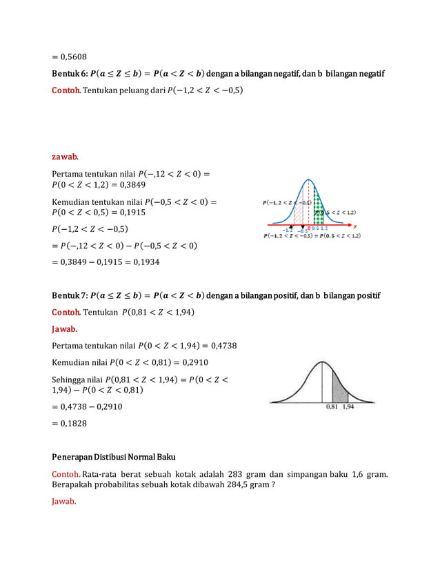 Distribusi Normal Matematika Peminatan Kelas XII Program MIPA | DOCX