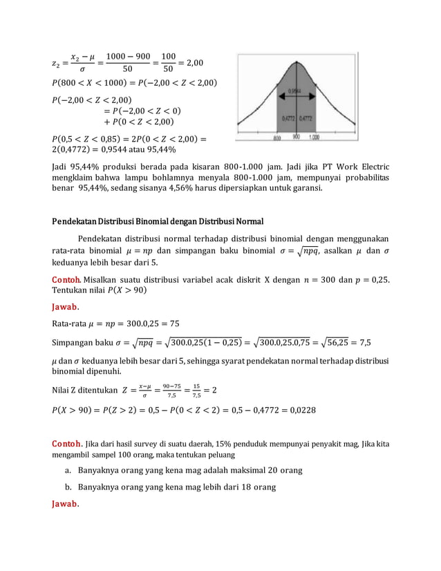 Distribusi Normal Matematika Peminatan Kelas XII Program MIPA | DOCX