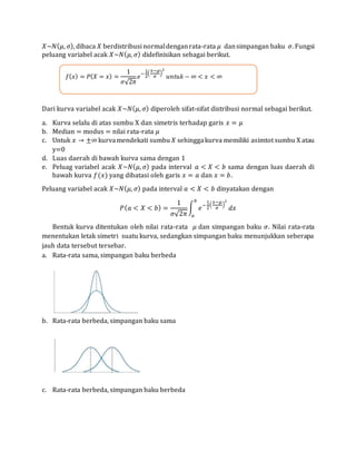 Distribusi Normal Matematika Peminatan Kelas XII Program MIPA | DOCX