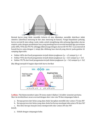 Distribusi Normal Matematika Peminatan Kelas XII Program MIPA | DOCX