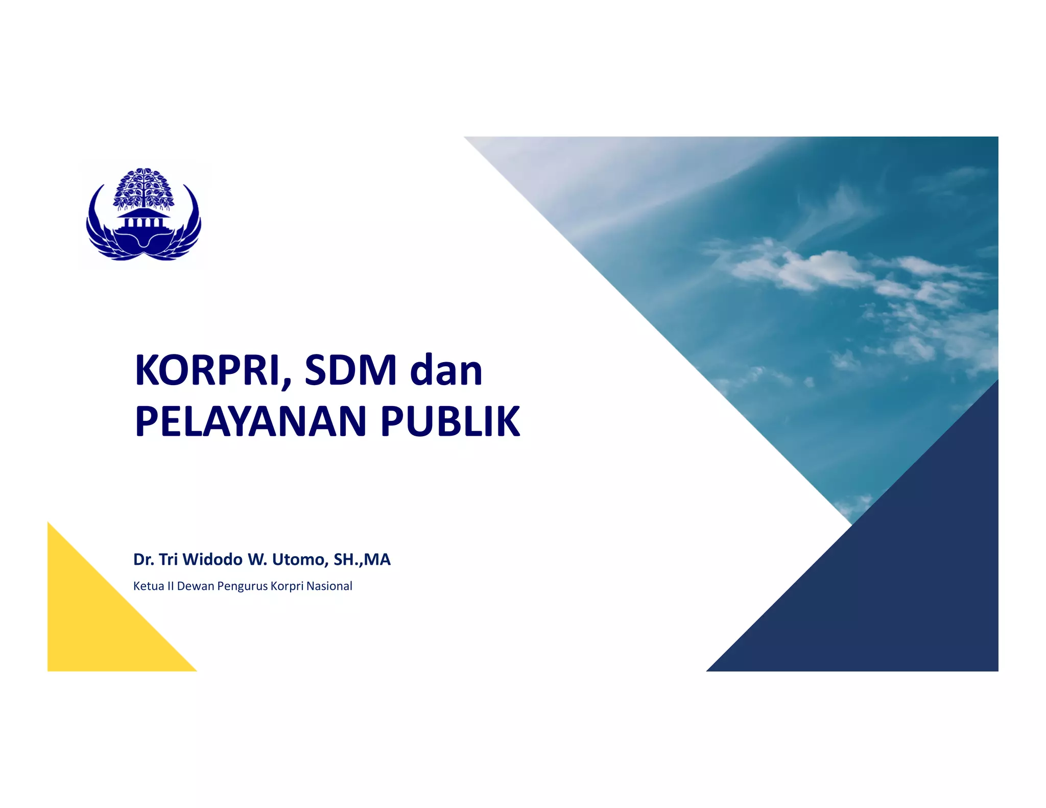 Korpri, SDM dan Pelayanan Publik | PDF