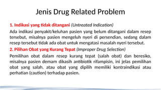 Materi Drug Related Problem (DRP) dengan studi kasus pptx | PPTX