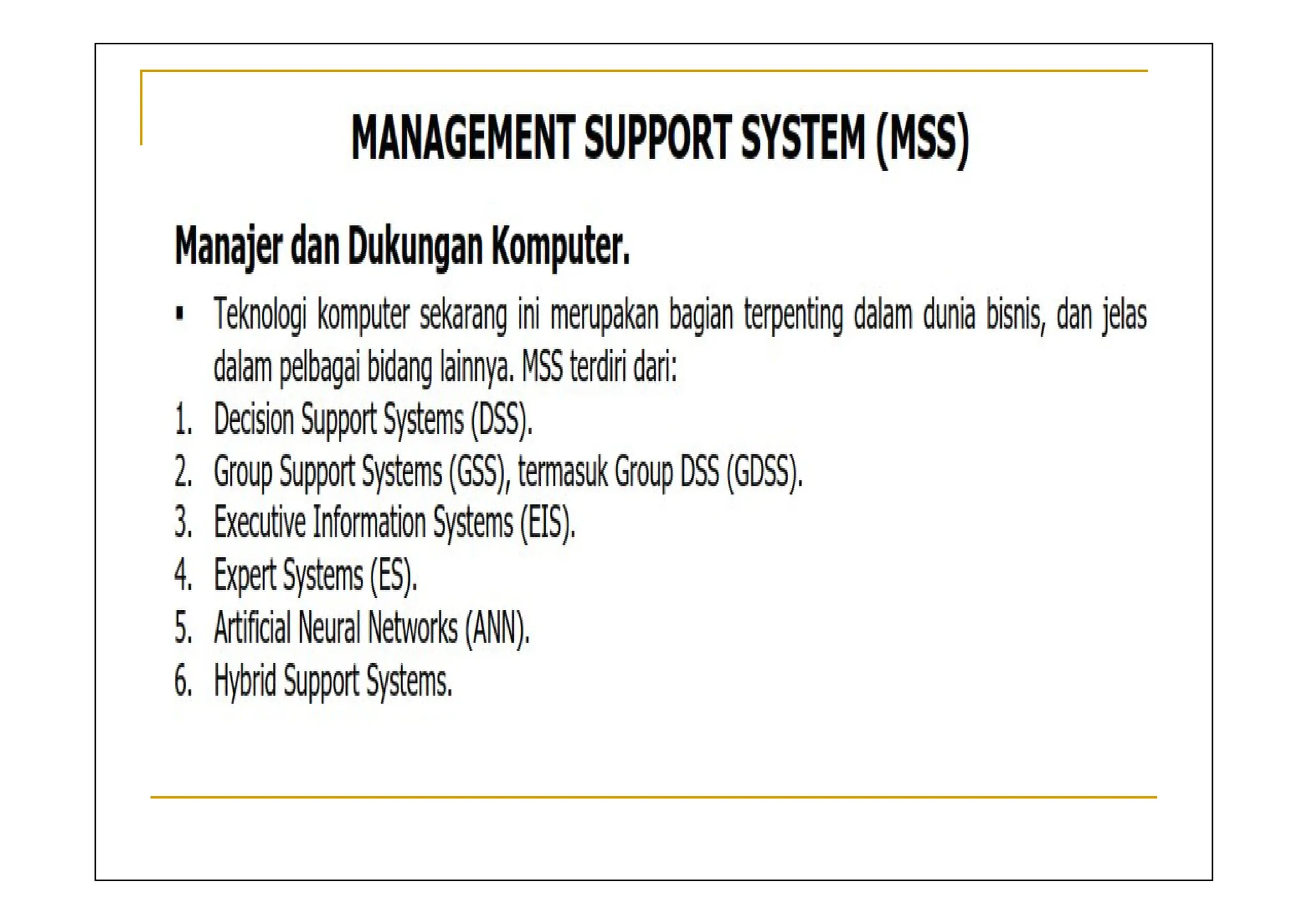 Materi Decision support systems (DSS) Pertemuan 1 | PDF