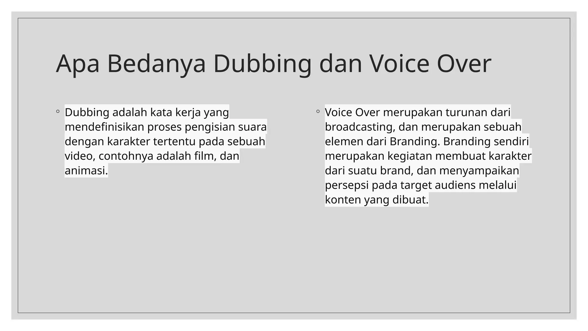 materi dasar dasar dubbing program keahlian animasi | PPTX