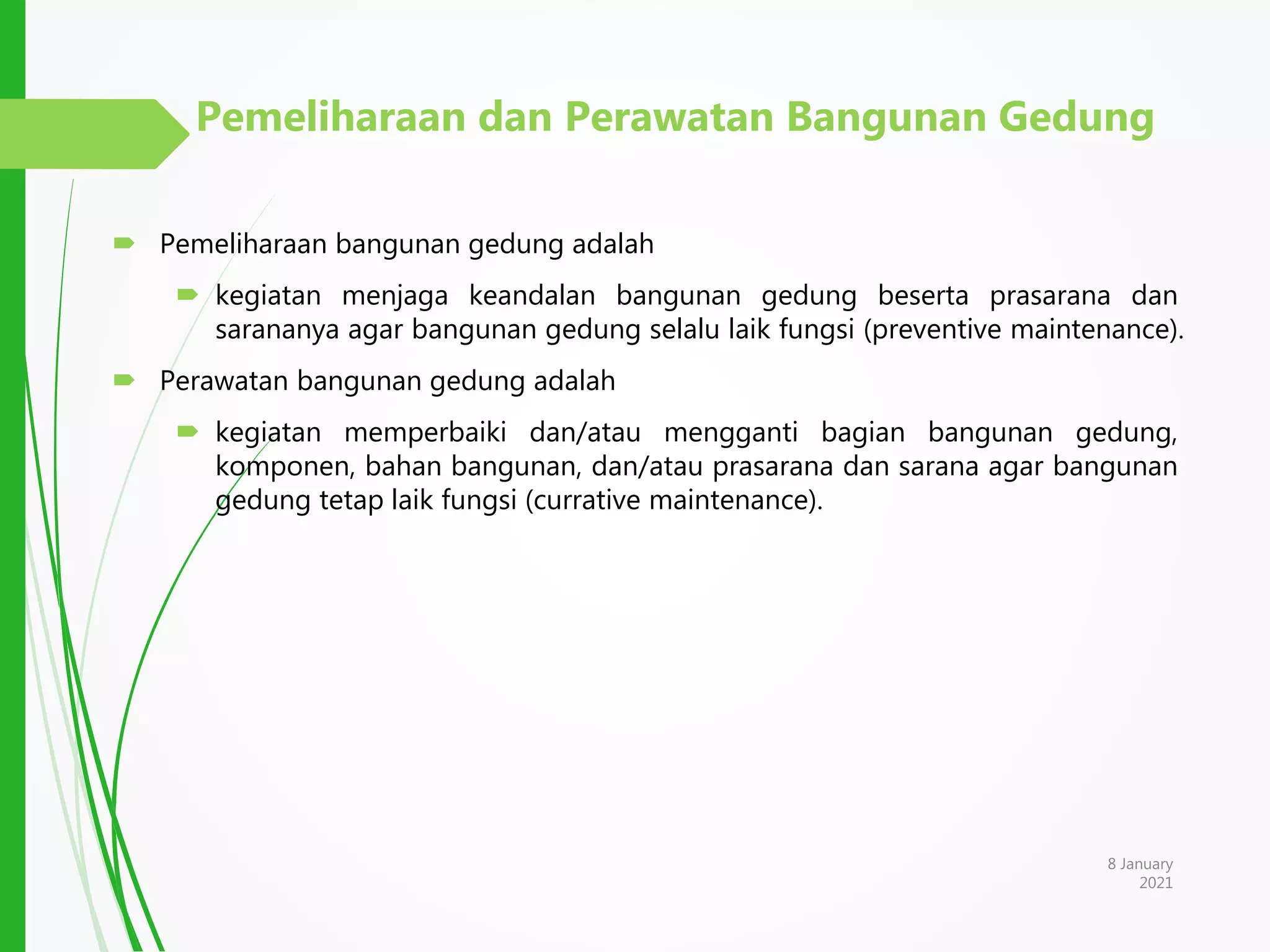Manajemen Perawatan Bangunan Gedung dan Fasilitas | PPTX