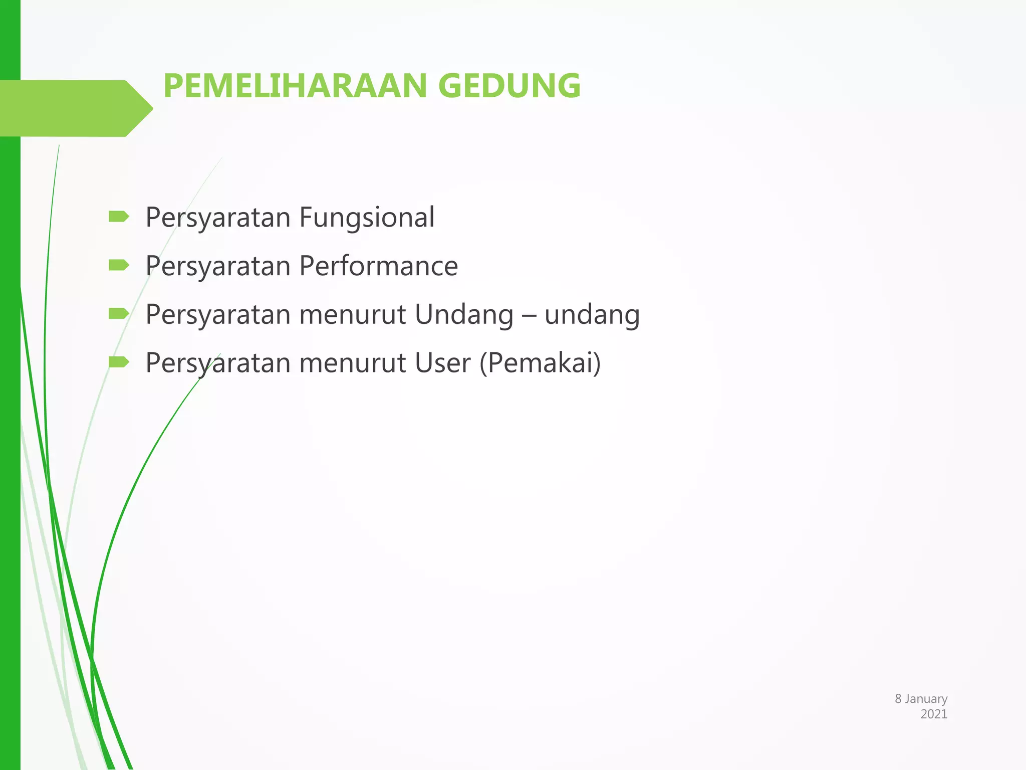 Manajemen Perawatan Bangunan Gedung dan Fasilitas | PPTX