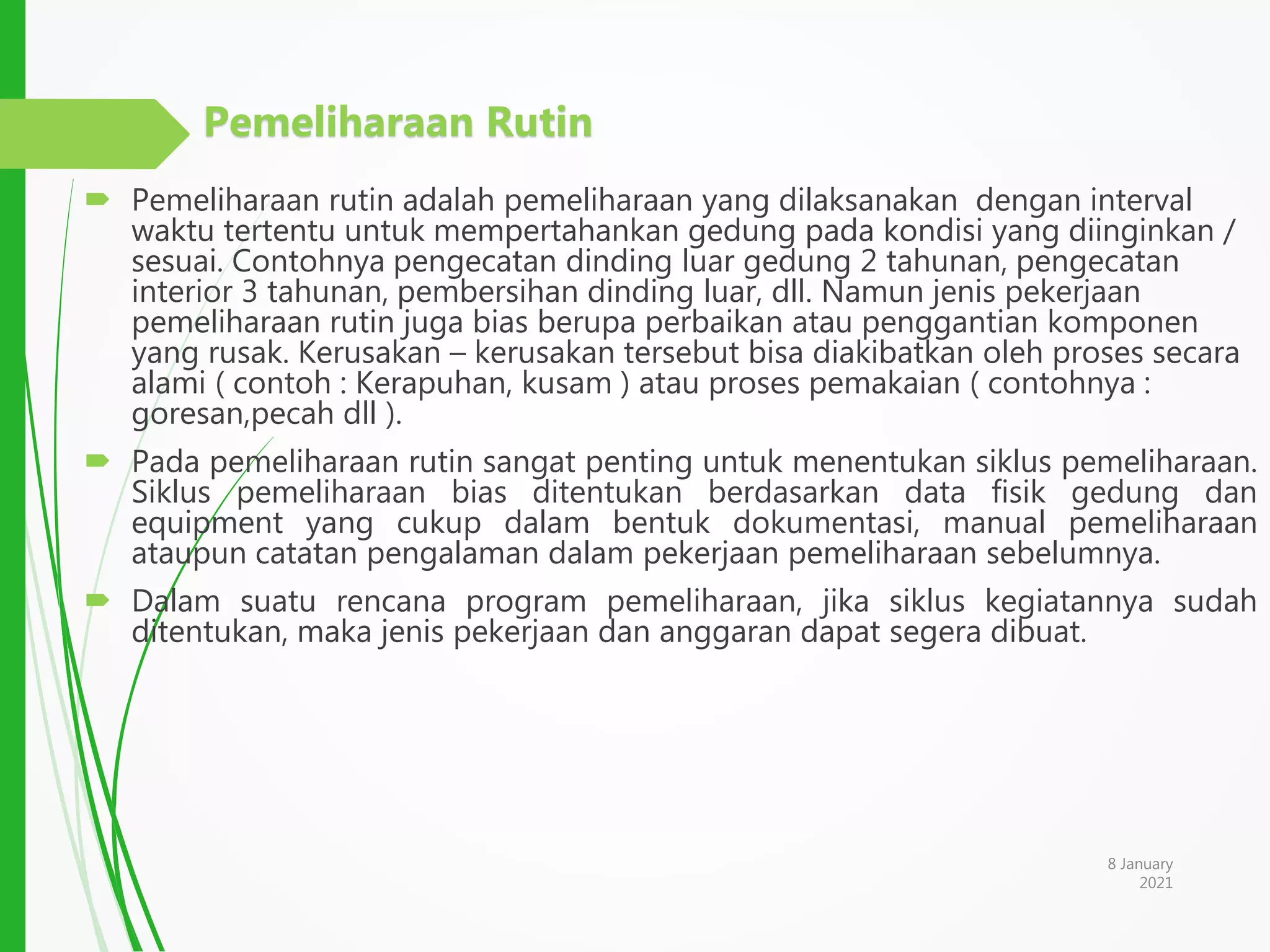 Manajemen Perawatan Bangunan Gedung dan Fasilitas | PPTX