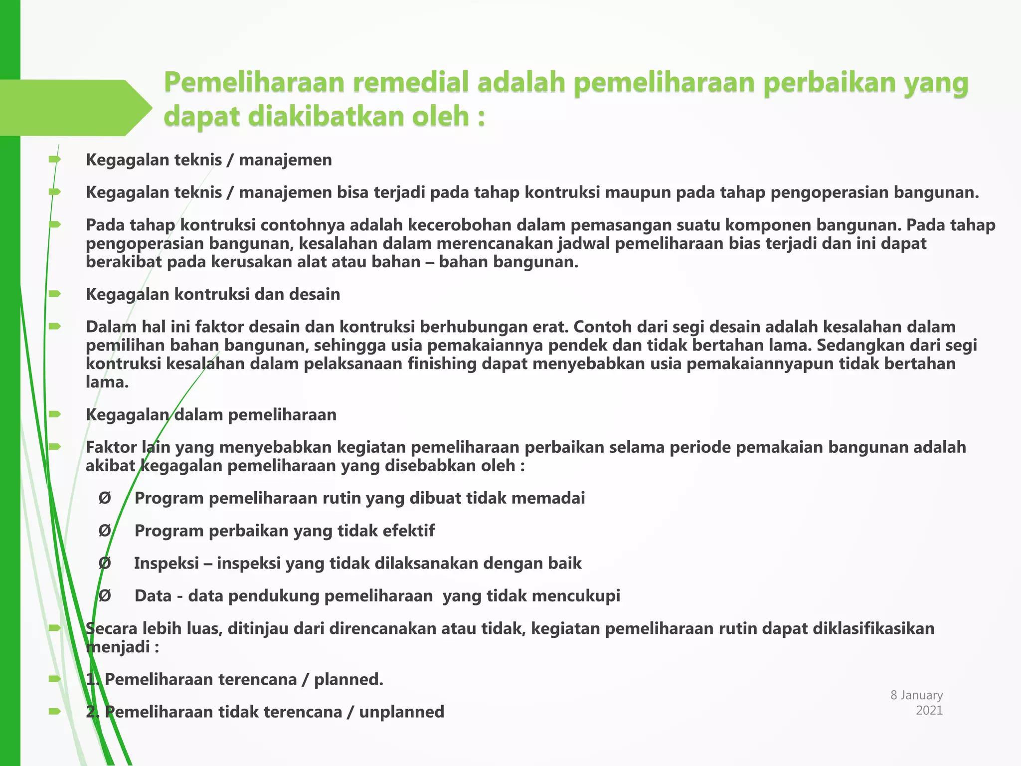 Manajemen Perawatan Bangunan Gedung dan Fasilitas | PPTX
