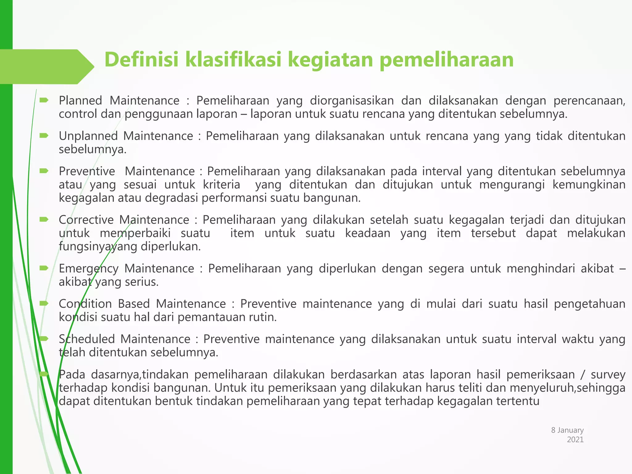 Manajemen Perawatan Bangunan Gedung dan Fasilitas | PPTX