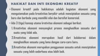 Pengembangan Ekonomi Kreatif Generasi Masa Depan Indonesia | PDF