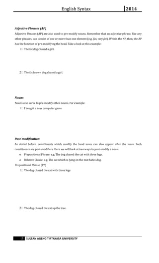 English Syntax Material. | RTF