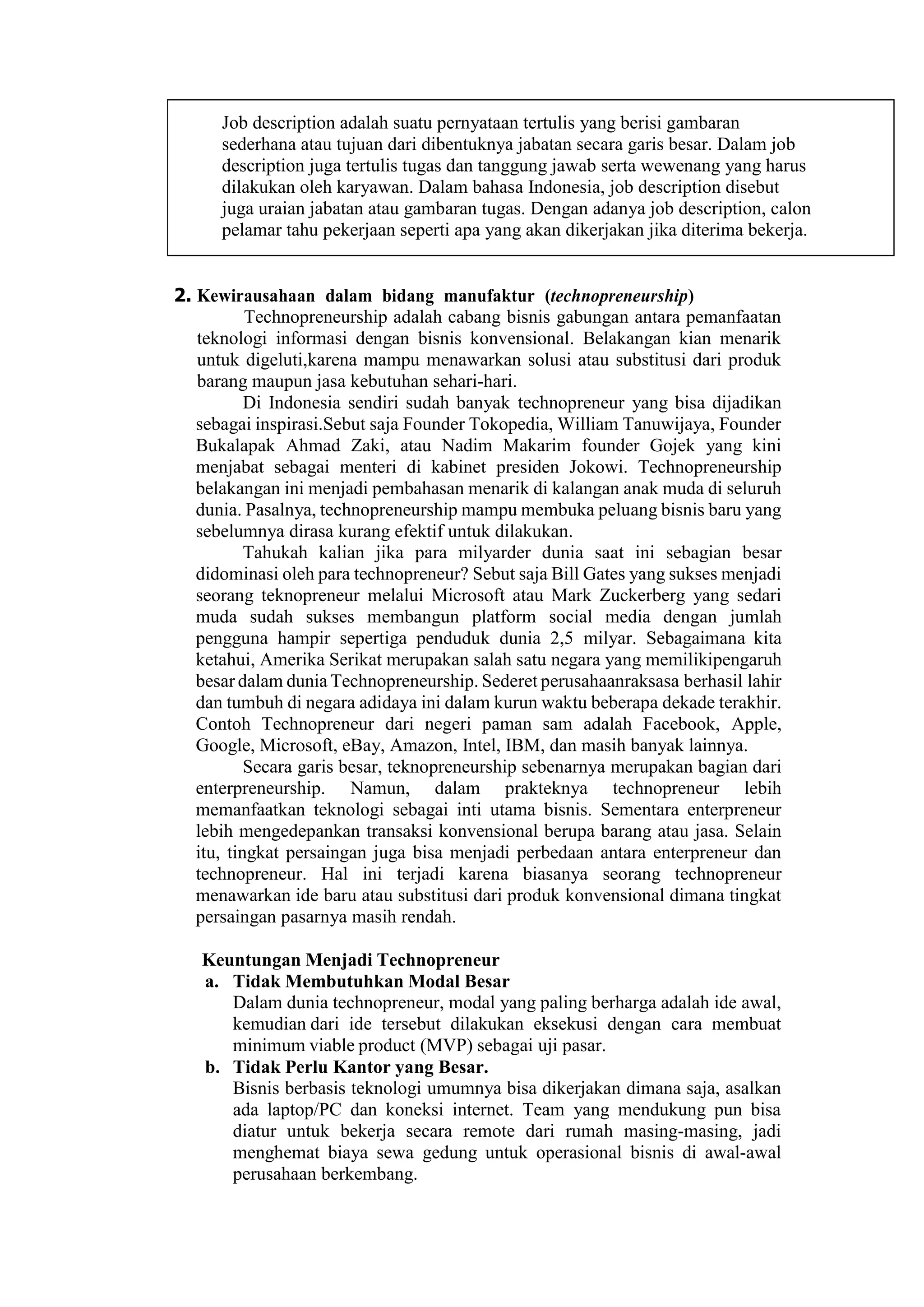 materi enterpreneur. profesi teknik mesindocx | DOCX