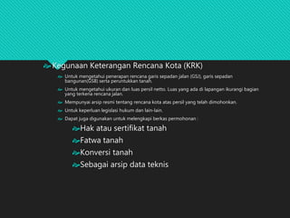 PLKJ Rencana Umum Tata Ruang Kota (RUTRK) | PPTX