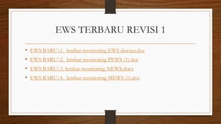 materi ews (Early Warning System),, .pptx