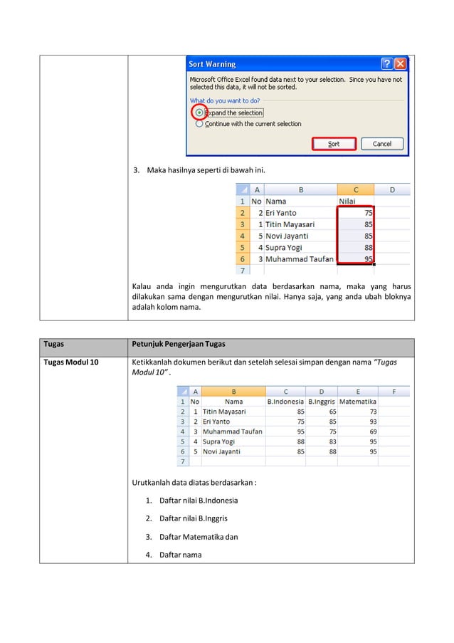 Materi excel diagram | PPTX