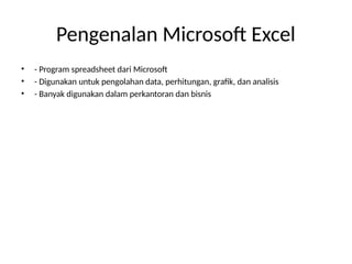 Materi Excel Pengenalan Dasar Kinerja Microsoft Excel.pptx