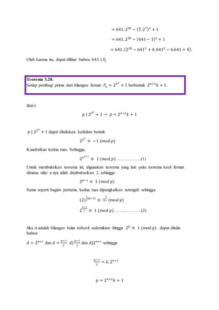 FAKTORISASI FERMAT & DIOPHANTINE LINIER | PDF
