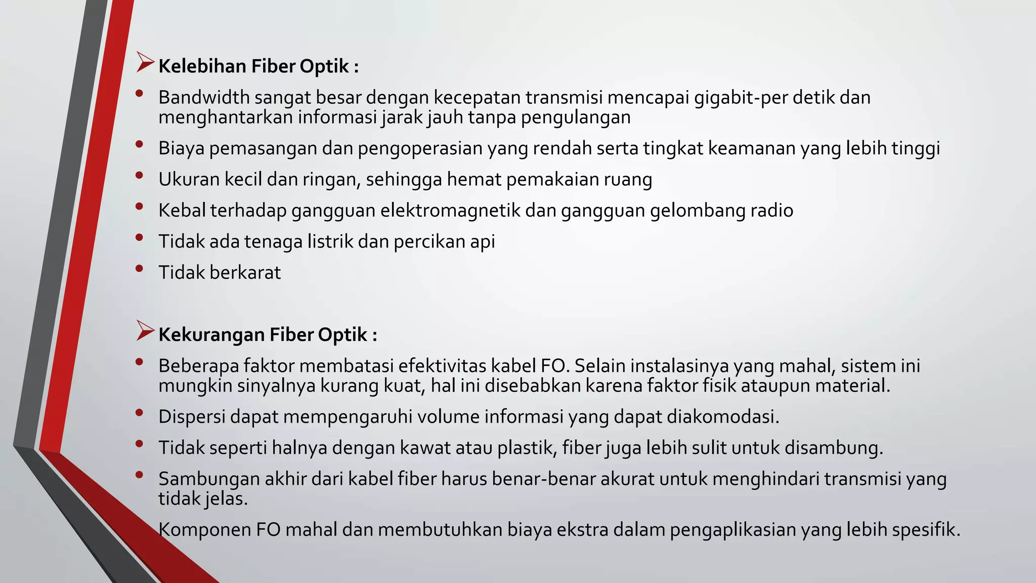 Materi fiber optik | PPTX