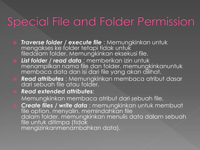 Materi file and folder security | PPTX