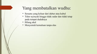Materi Fiqih (Wudhu dan Tayamum).pptx... | PPTX