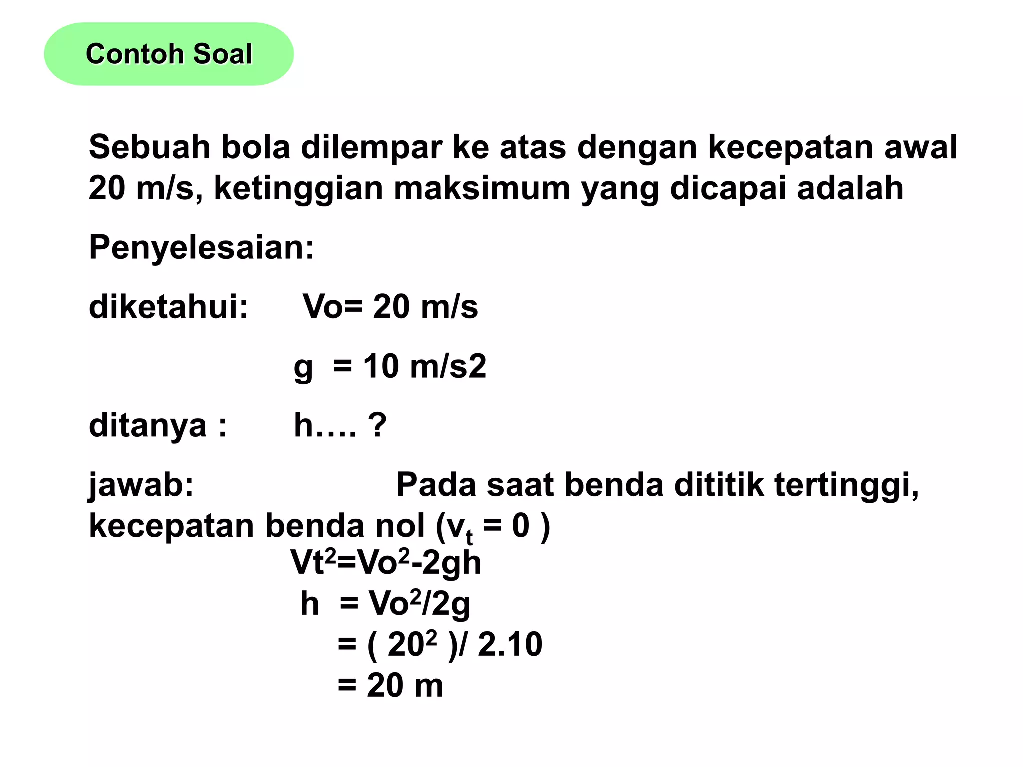 Materi fisika kelas x gerak | PPT