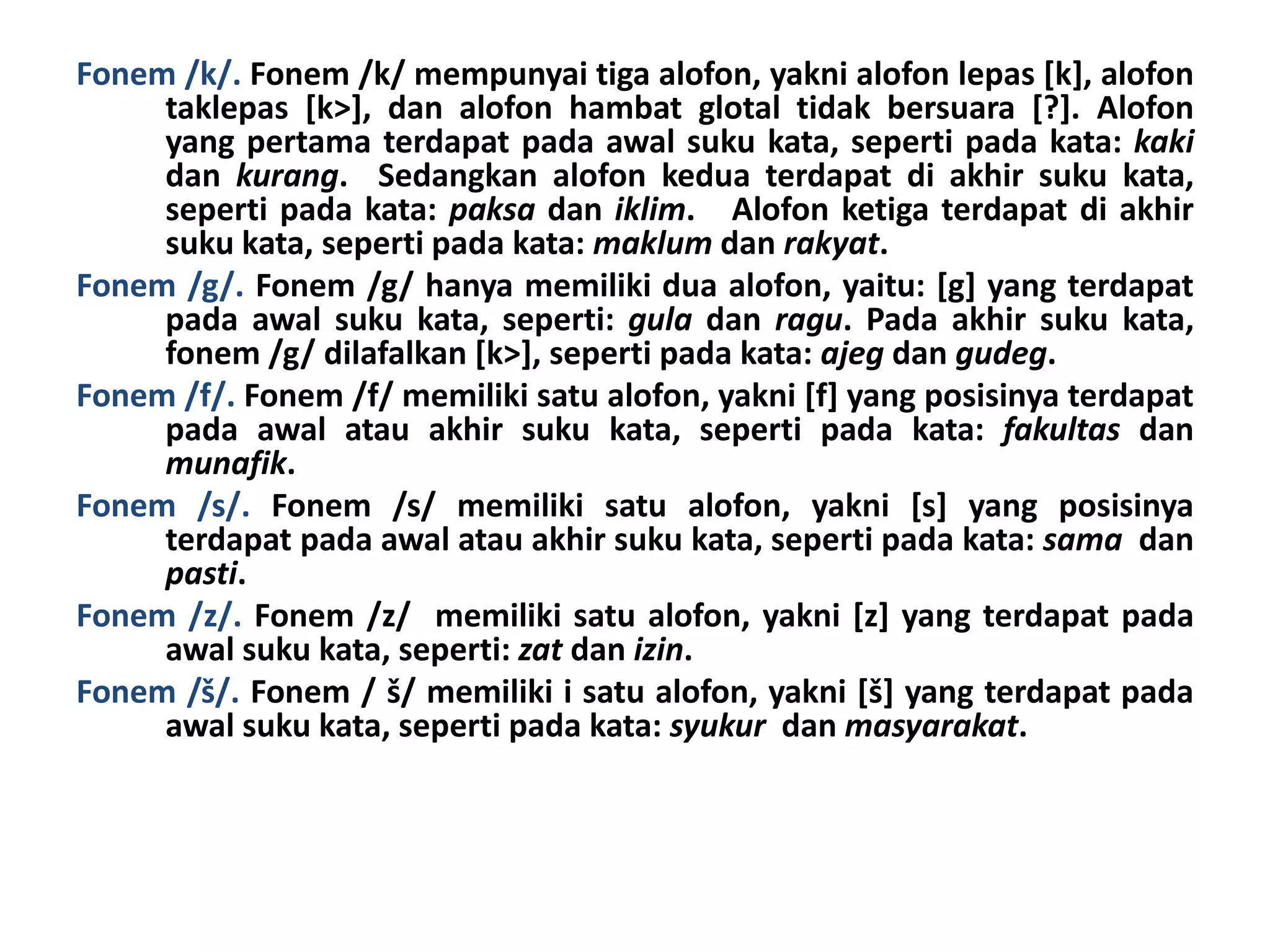 Materi fonologi bahasa indonesia | PPTX