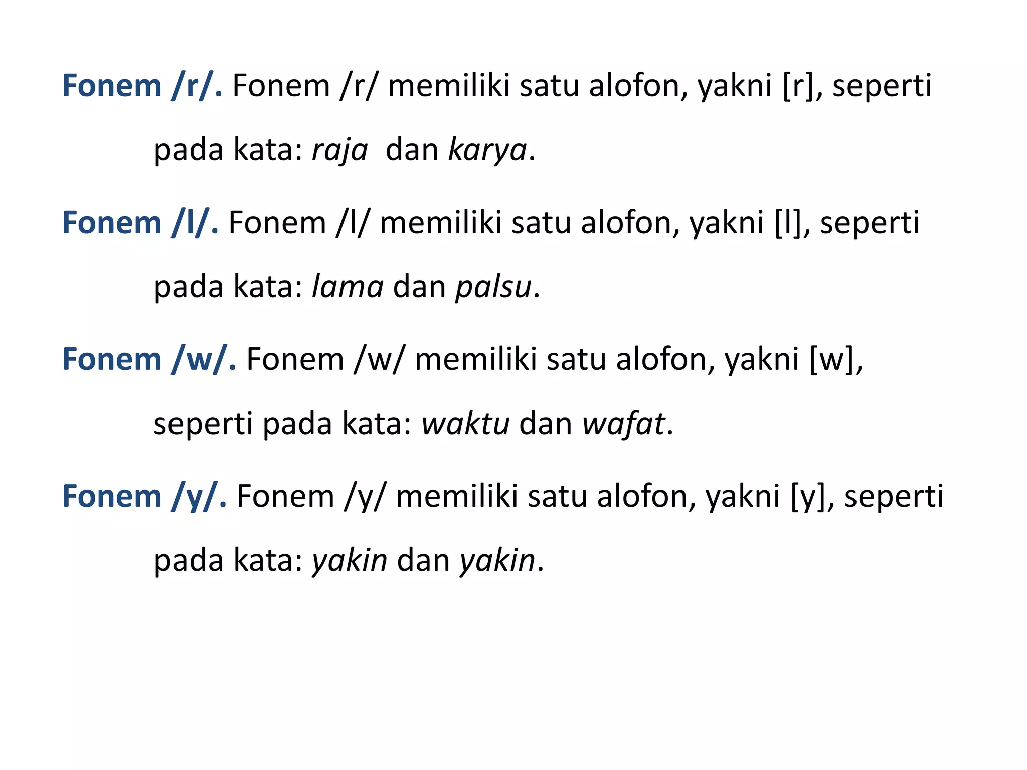 Materi fonologi bahasa indonesia | PPTX