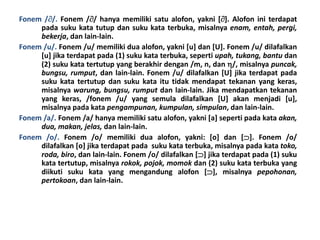 Materi fonologi bahasa indonesia | PPTX