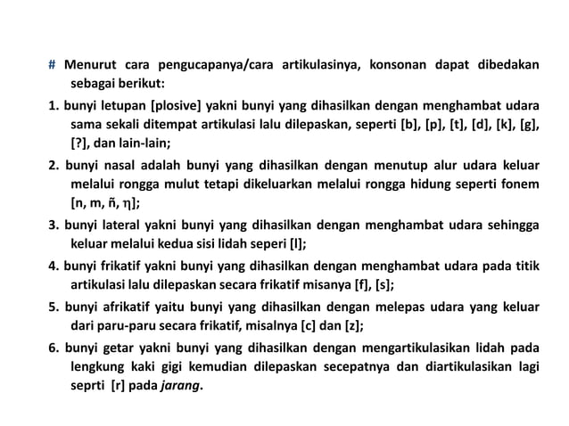 Materi fonologi bahasa indonesia | PPTX