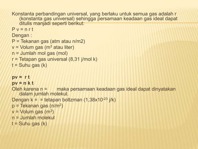 Materi gas dan termodinamika | PPTX
