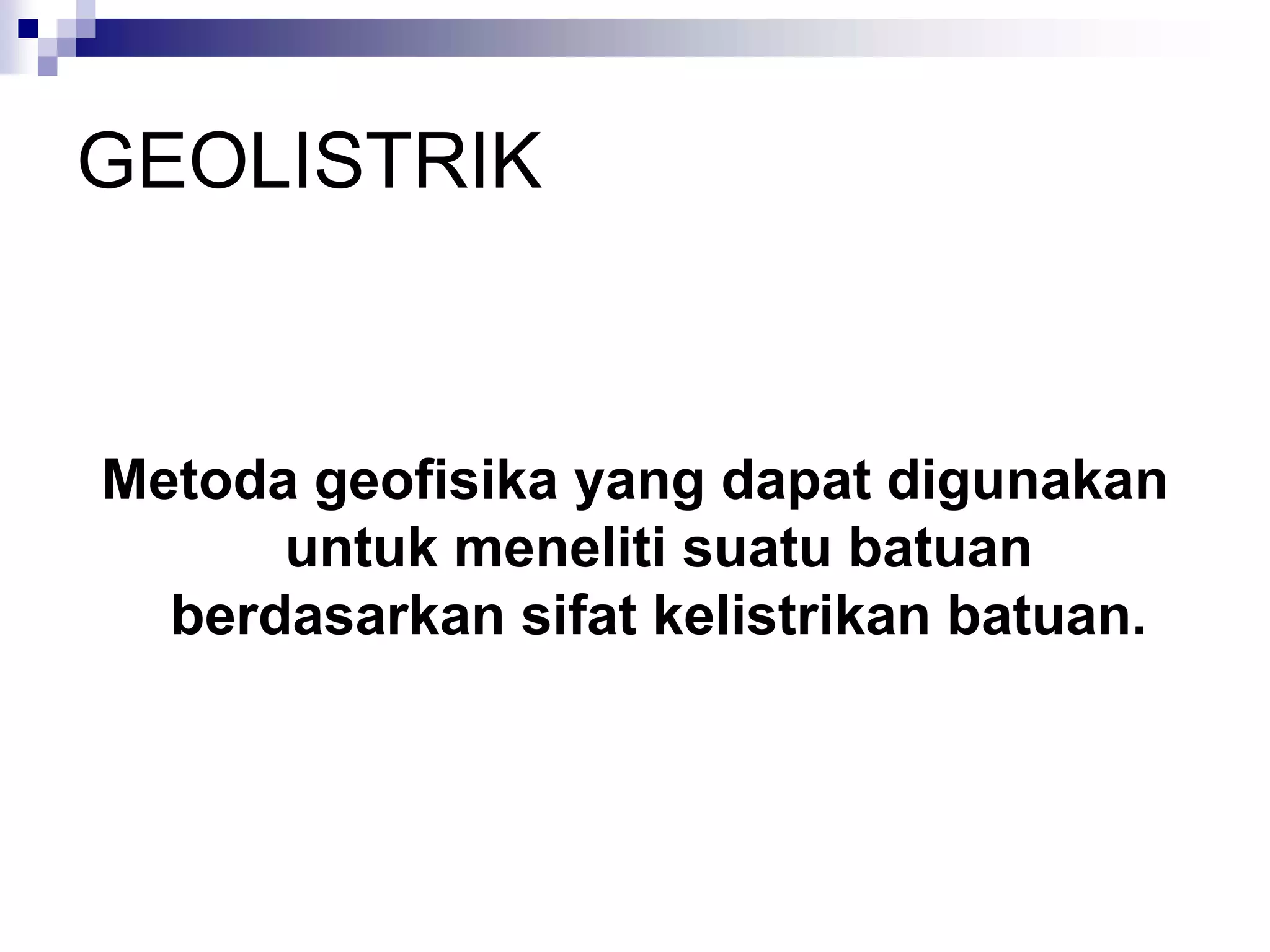 Materi geolistrik | PDF