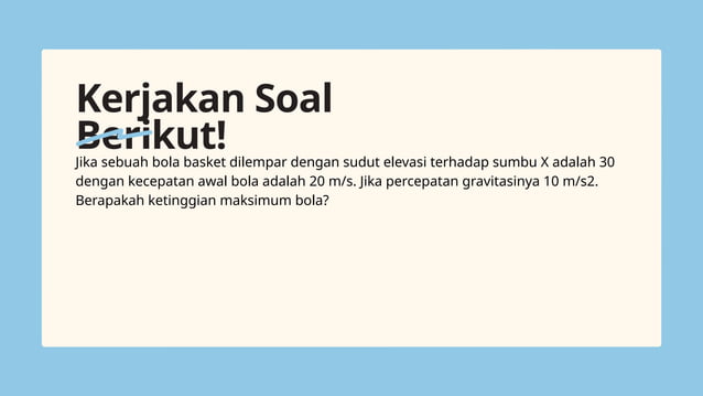 Materi Gerak Parabola silahkan dibaca cu | PPT