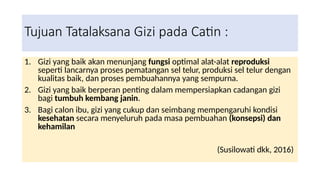 Materi Gizi Catin untuk persiapan kehamilan | PPTX
