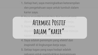 Materi Good Morning Tentang Possitive Affirmation | PPTX