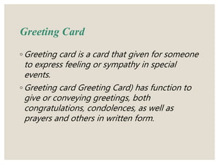 MATERI GREETING CARD KELAS 8.ppt