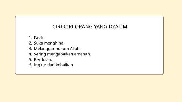 Materi Hadits ke 14 (Tentang larangan berbuat dzalim).pptx