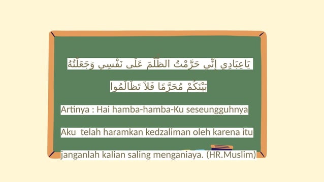 Materi Hadits ke 14 (Tentang larangan berbuat dzalim).pptx