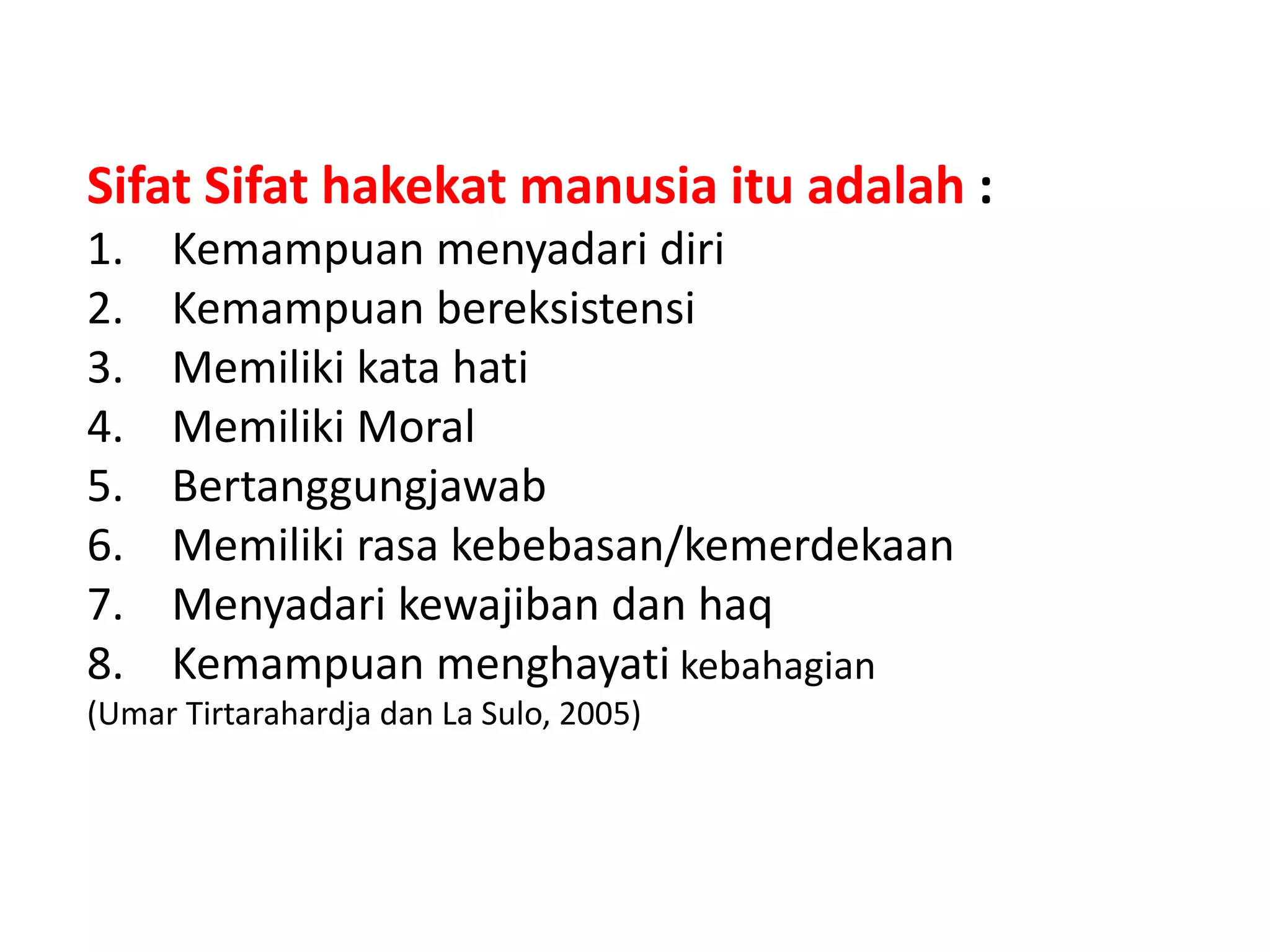 Materi hakekat manusia dan pengembangannya | PPTX