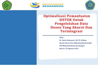 materi lkd bkd dosen pada sister untuk laporan semester | PDF