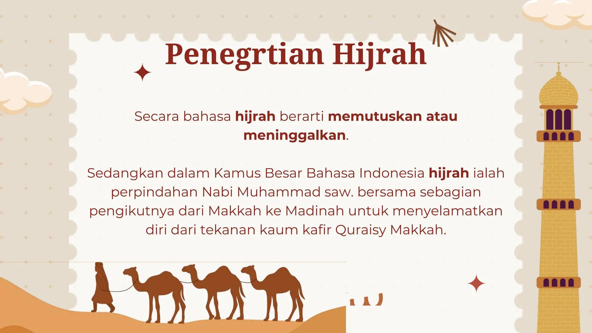 Materi Hijrah Nabi Muhammad ke Madinah Kelas 4 SD Kurikulum Merdeka.pptx