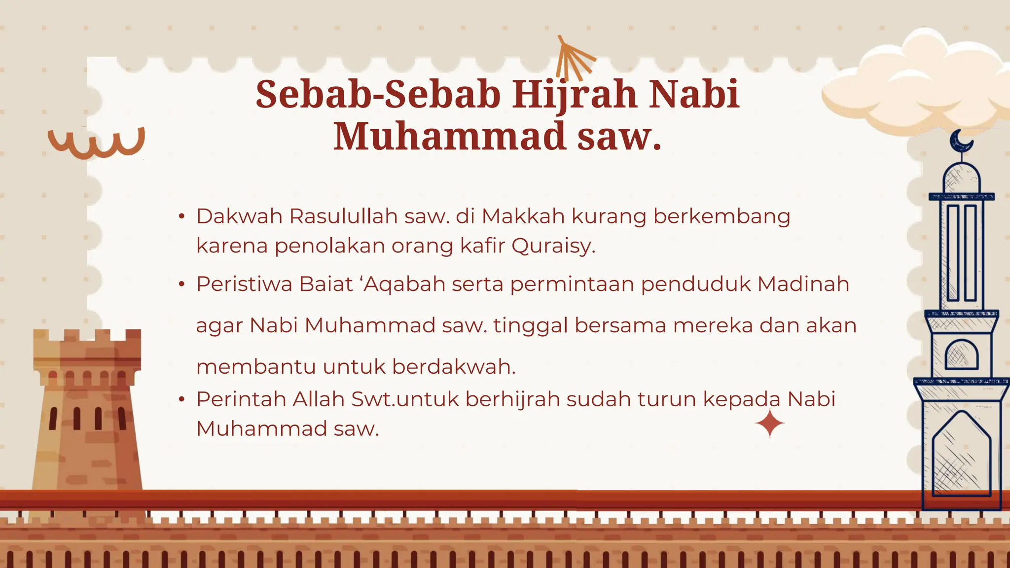 Materi Hijrah Nabi Muhammad ke Madinah Kelas 4 SD Kurikulum Merdeka.pptx