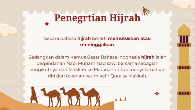 Materi Hijrah Nabi Muhammad ke Madinah Kelas 4 SD Kurikulum Merdeka.pptx