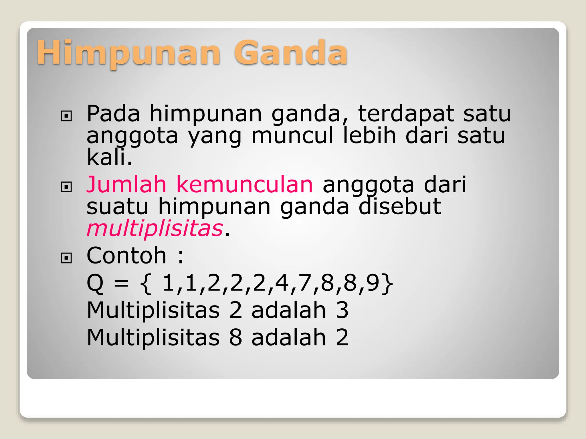 MATERI HIMPUNAN, OPERASI HIMPUNAN DAN JENIS-JENIS HIMPUNAN.ppt