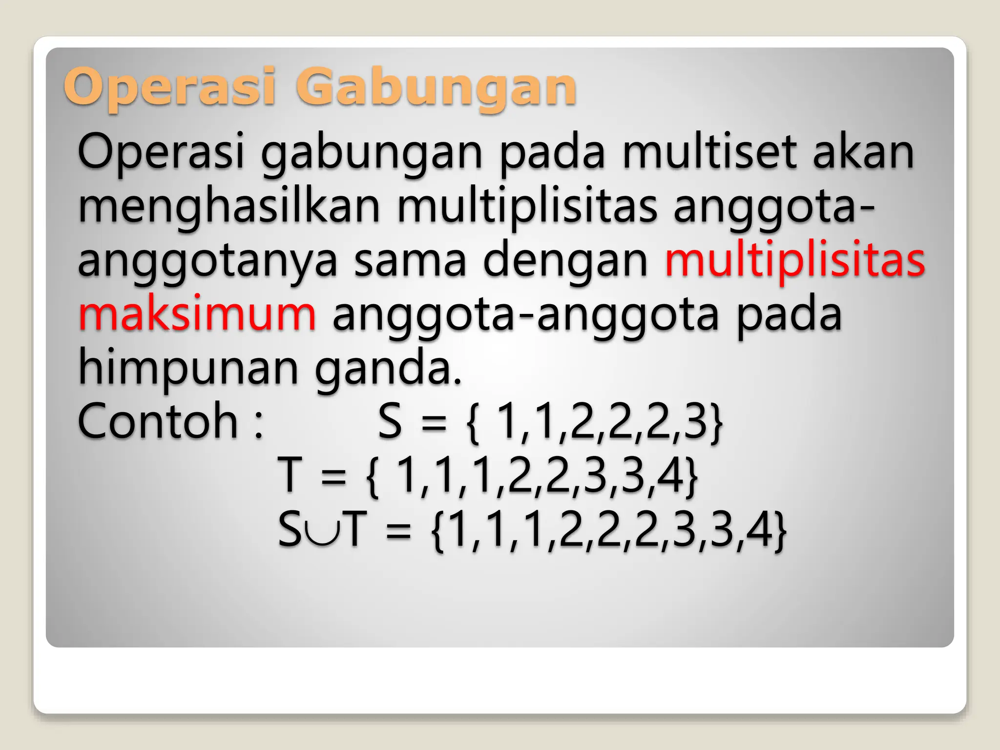 MATERI HIMPUNAN, OPERASI HIMPUNAN DAN JENIS-JENIS HIMPUNAN.ppt